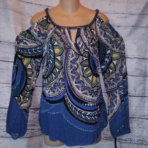 Hale Bob | Tops | Hale Bob Xs Paisley Cold Shoulder Tunic Top Nwt ...